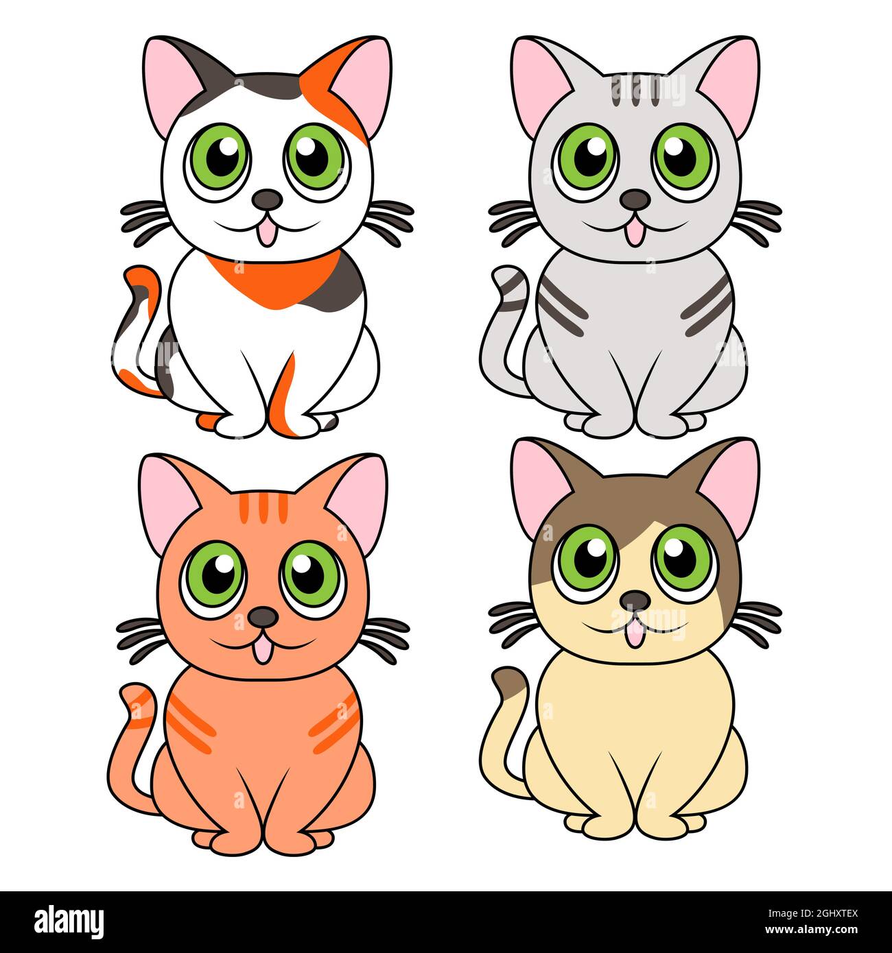 Cartoon Cat Pictures To Color