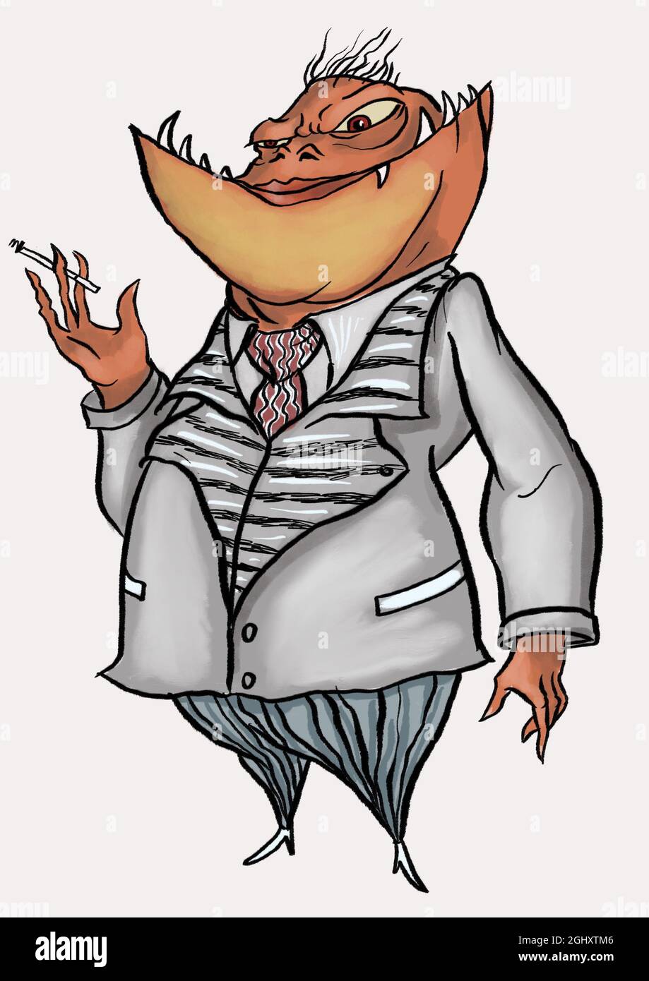 Businessman cartoon boss man smoking hi-res stock photography and ...