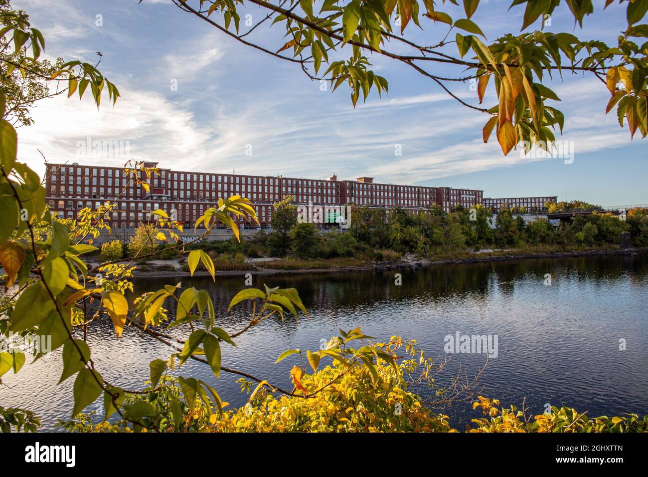 Old mill buildings in Manchester, New Hampshire Stock Photo - Alamy
