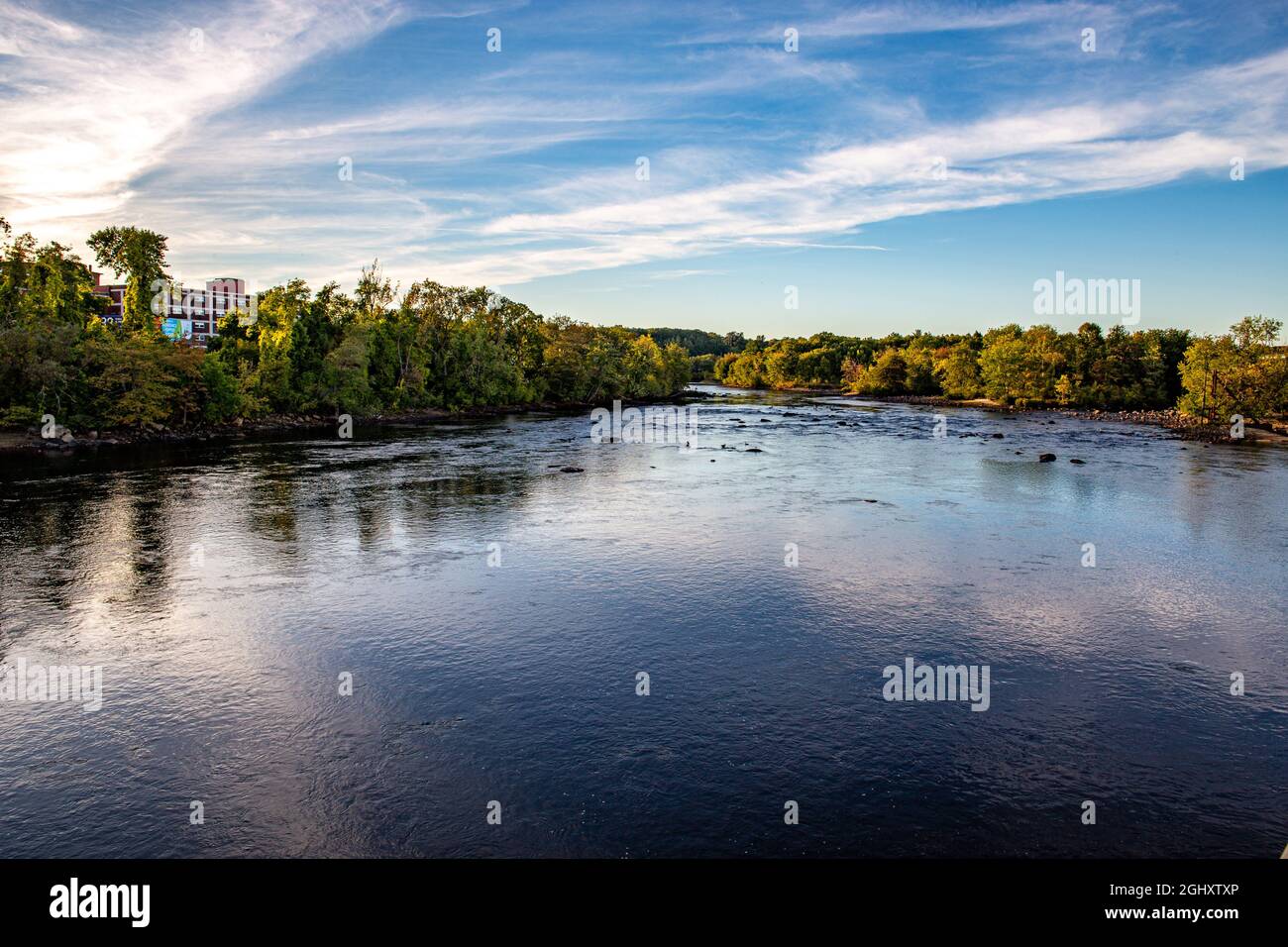 The Merrimac River in Manchester, New Hampshire Stock Photo - Alamy