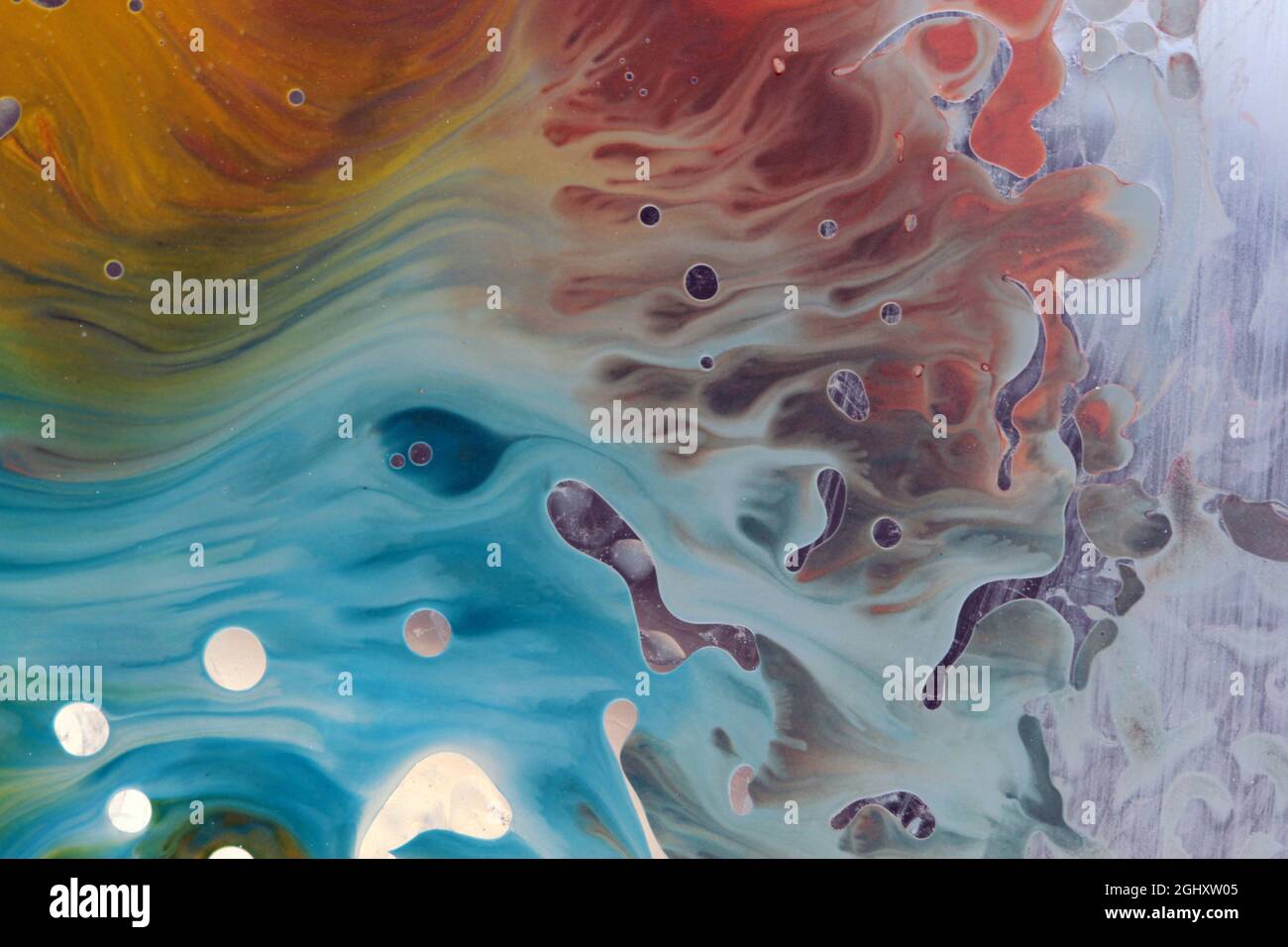 Colorful abstract watercolor background. Monotype technique. Mixing ...