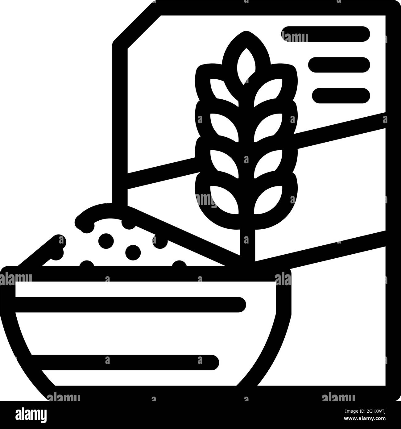 porridge meal department line icon vector illustration Stock Vector ...