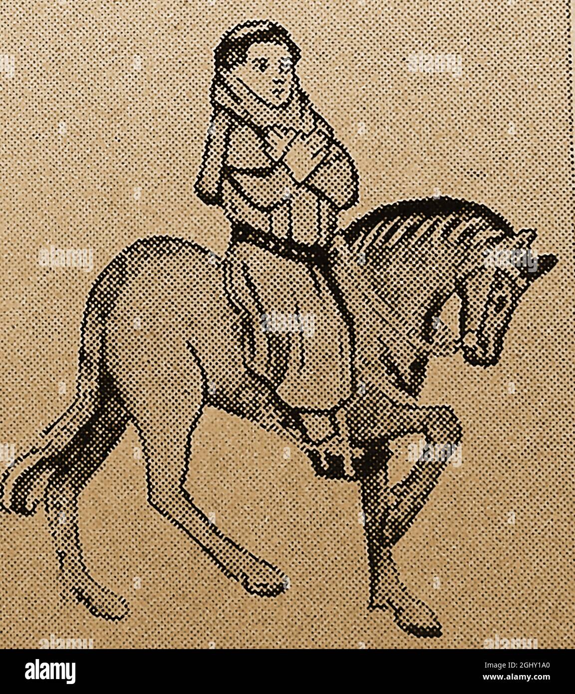 THE PARSON -1939 illustration from the 14th Century ,Ellesmere MS of ...