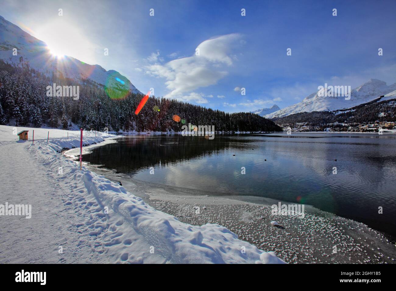 Lake of Saint Moritz, Graubunden Canton, Switzerland Stock Photo - Alamy