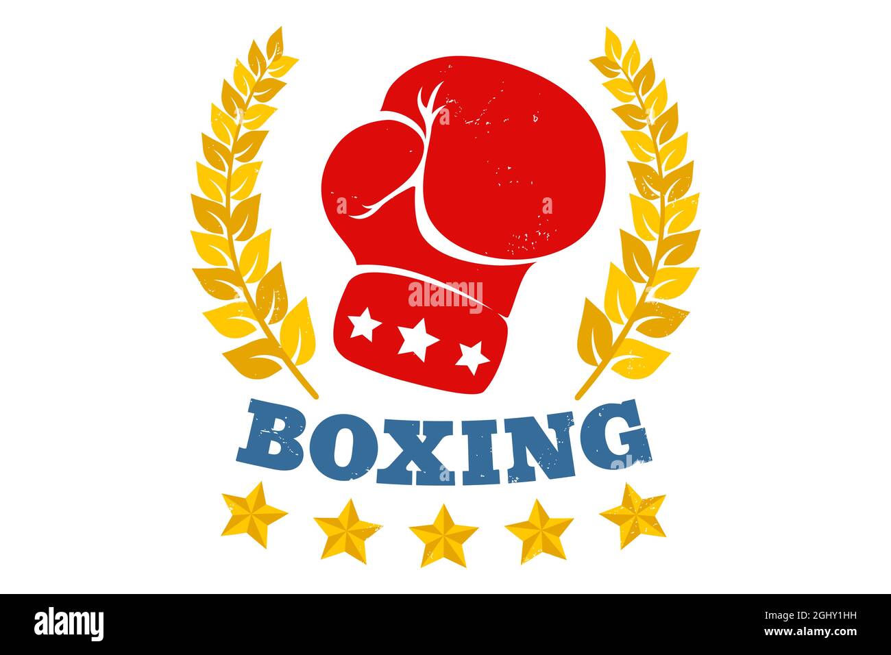 Vector vintage logo for a boxing with glove. Vintage logo for boxing ...