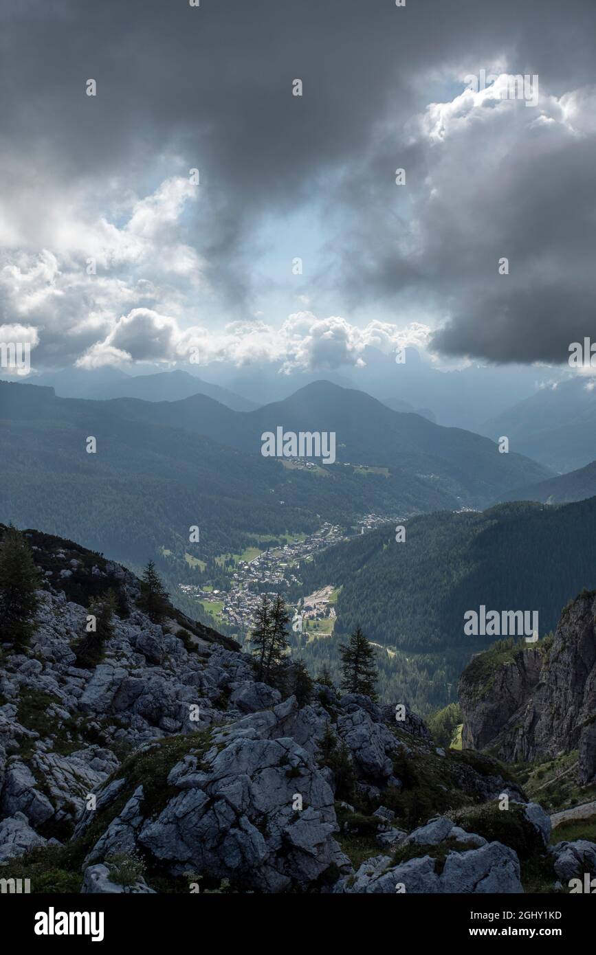 Mountain landscape in Val Zoldana Italy Stock Photo - Alamy