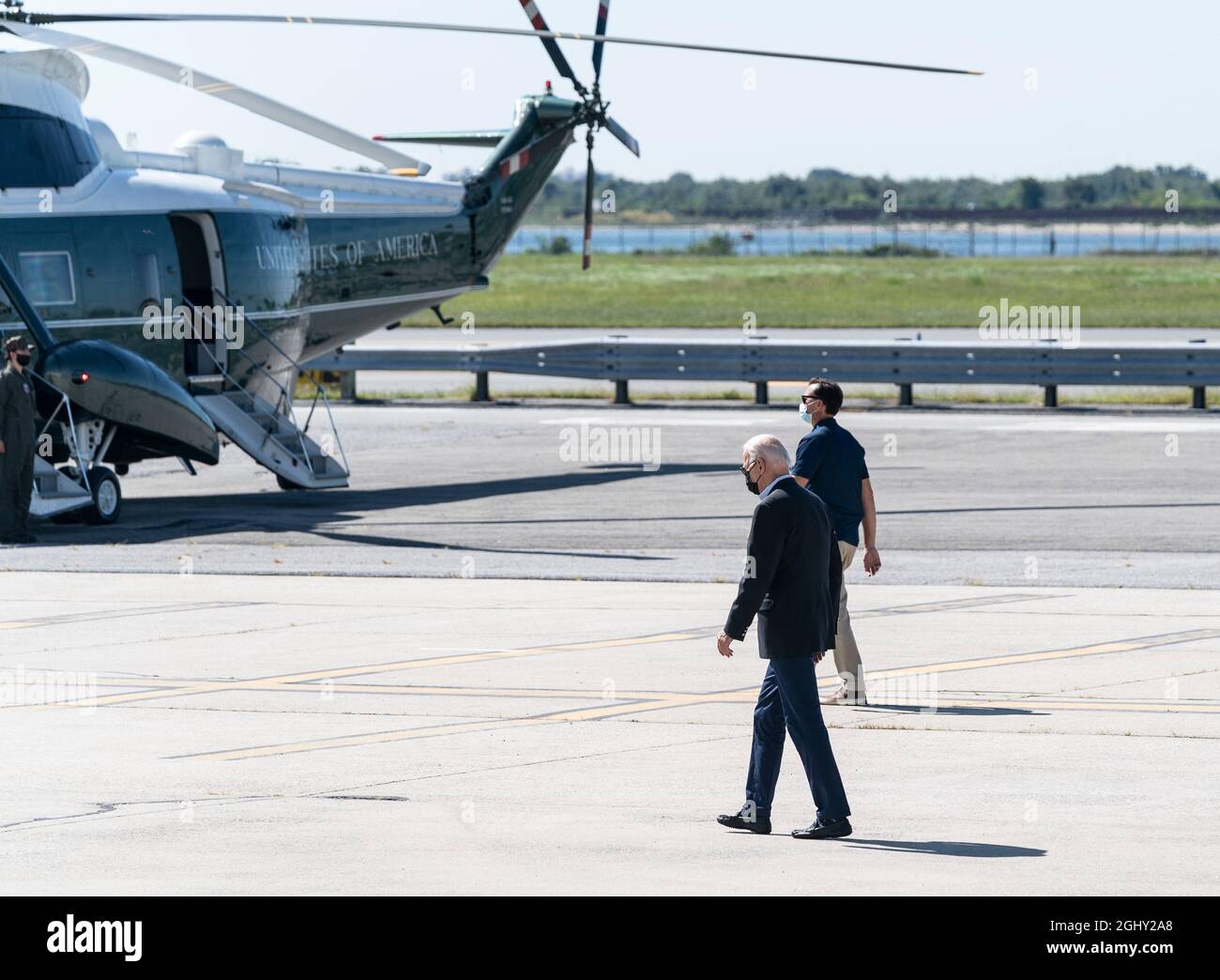 New York, Japan. 08th Sep, 2021. President Joe Biden walks to Marine ...