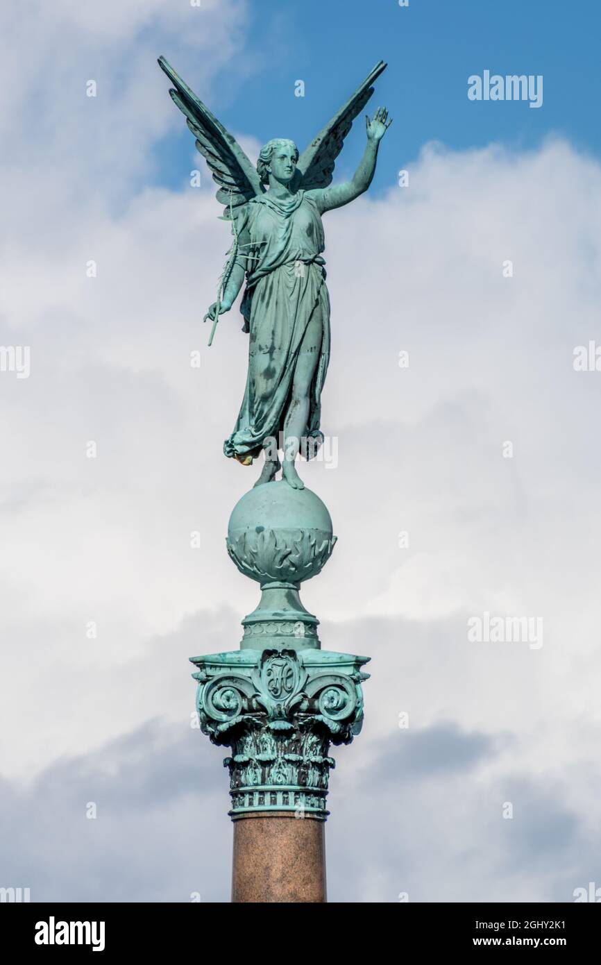 Statue of an angel in Copenhagen, Denmark Stock Photo - Alamy