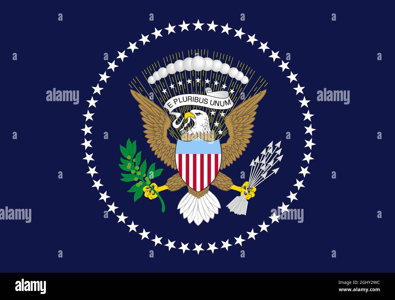 Minsk, Belarus - May, 2021: Top view of flag of President of the United ...