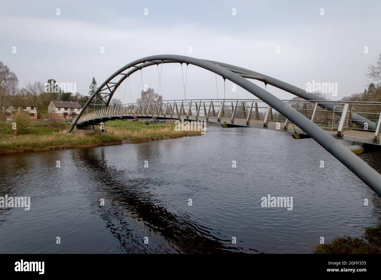 The Kirkpatrick Macmillan footbridge in Dumfries, the lowest bridge ...