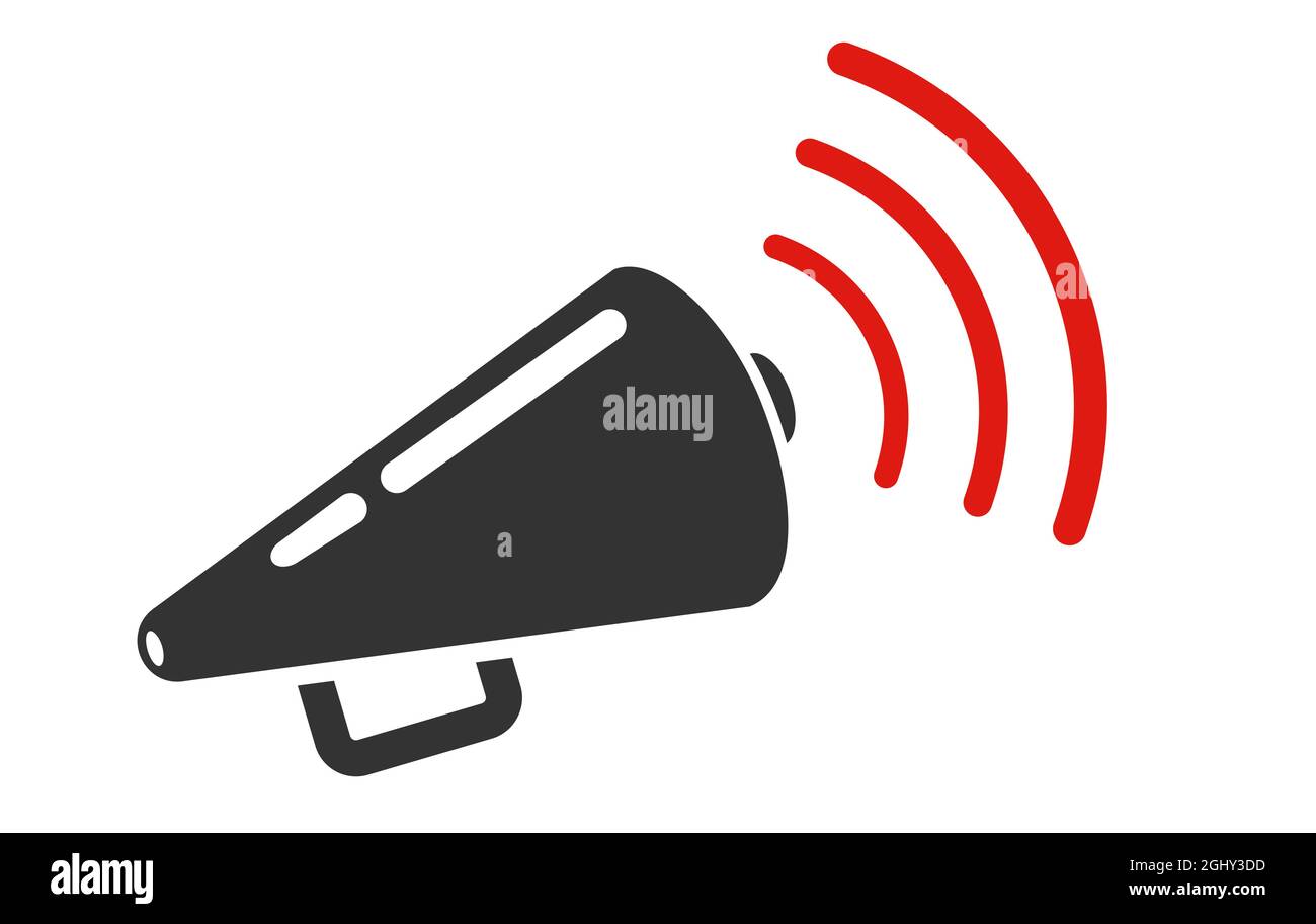 Retro megaphone in halftone hi-res stock photography and images - Alamy