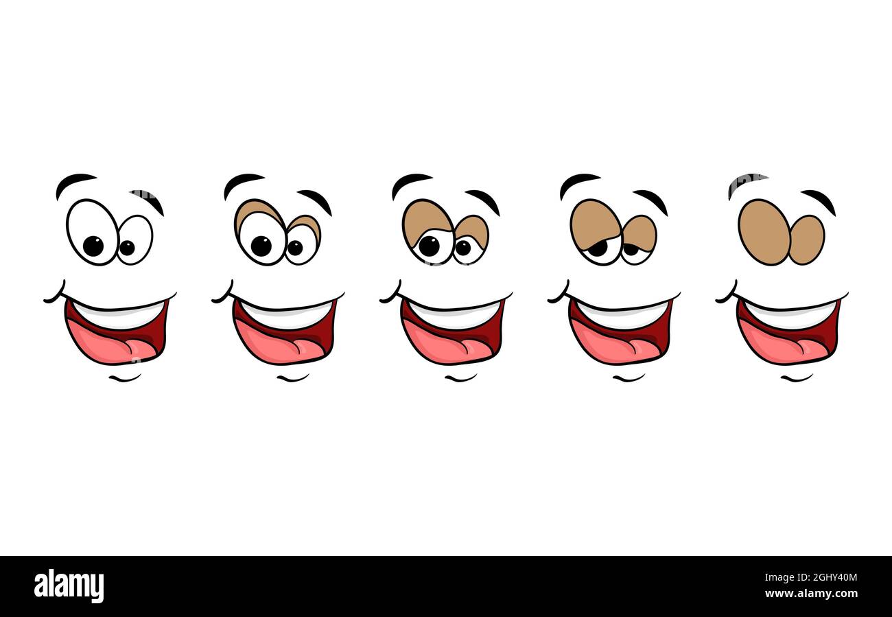 blinking eyes steps vector preset for character animation design ...