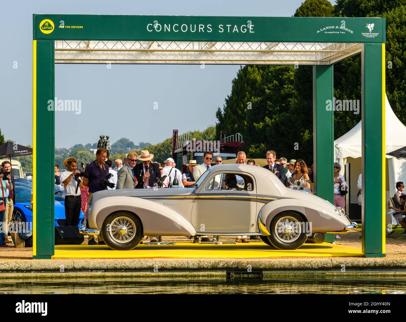 Charles Chadwyck-Healey's 1948 Delahaye 135M being driven to receive ...