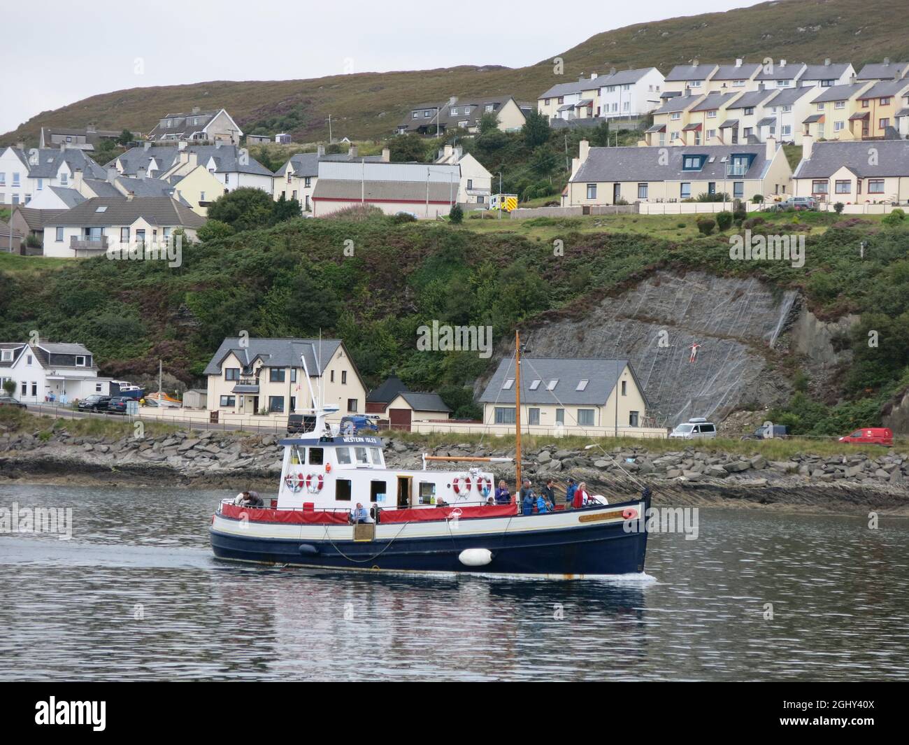 View of a tourist boat for Western Isles Cruises, who offer one hour ...
