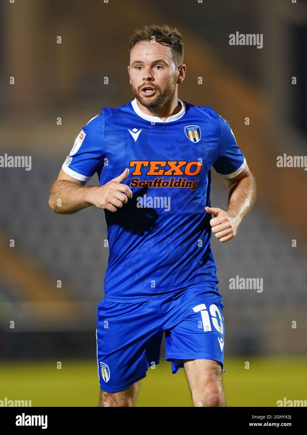 Colchester United's Alan Judge during the Papa John's Trophy match at ...