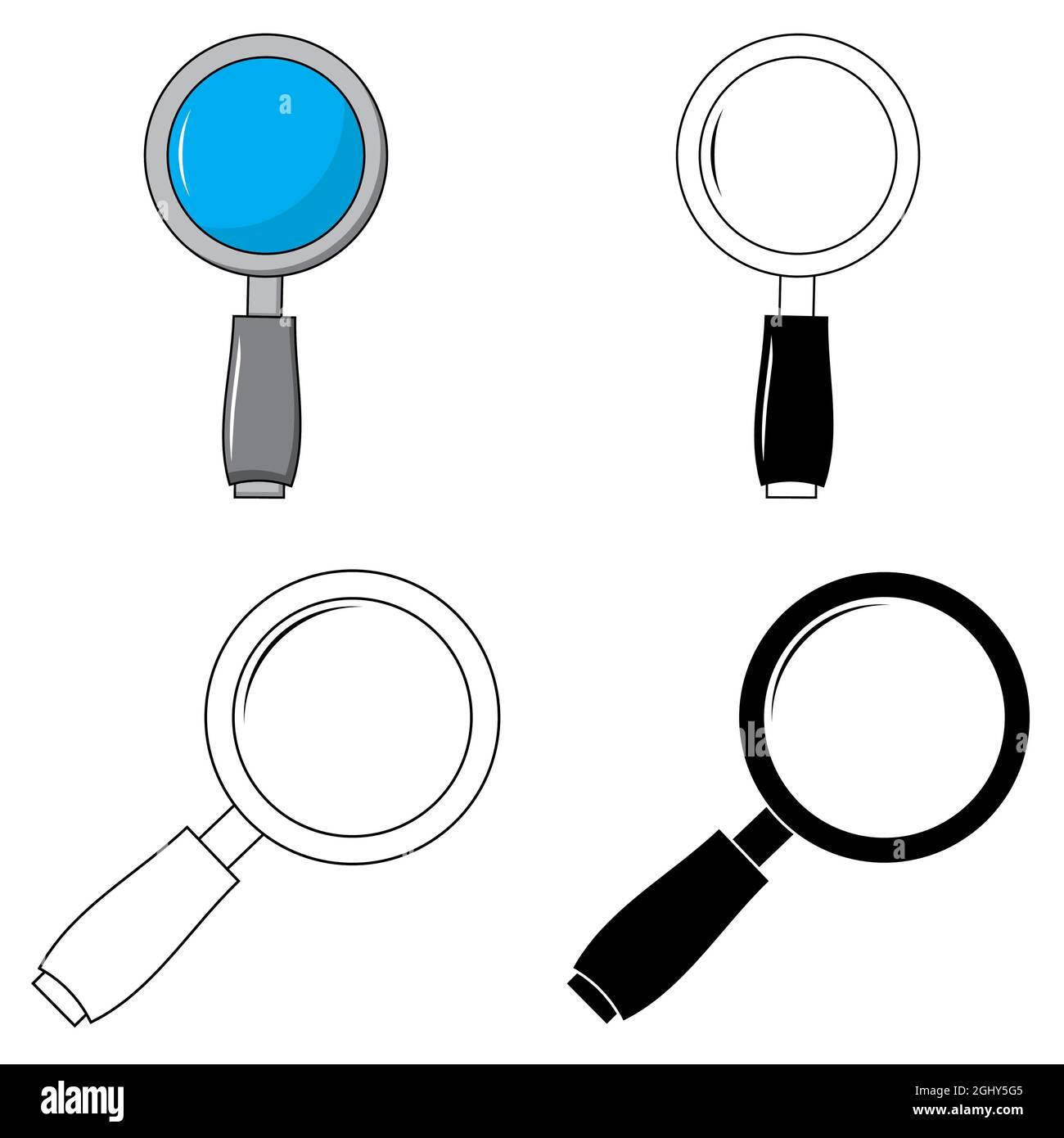 Detective Silhouette Magnifying Glass