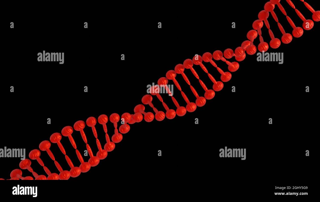 Illustration of a colorful molecule strand Stock Photo - Alamy