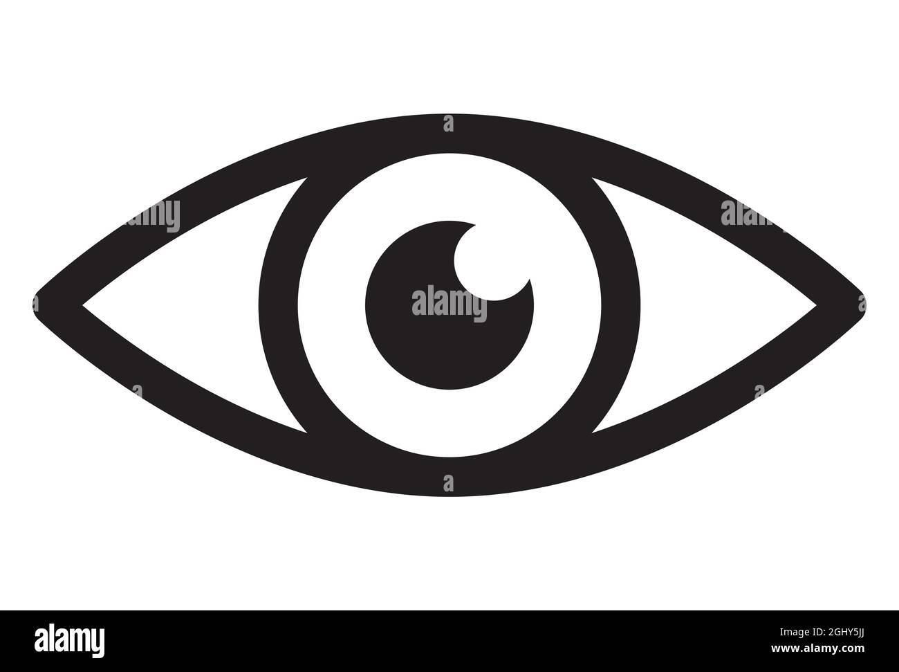 Eye icon. Human eyeball simple symbol. Vector illustration isolated on ...