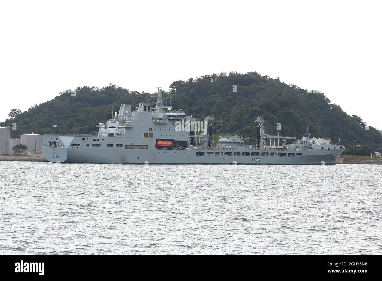 Kanagawa, Japan. 07th Sep, 2021. Royal Navy Auxiliary Fleet refueling ...