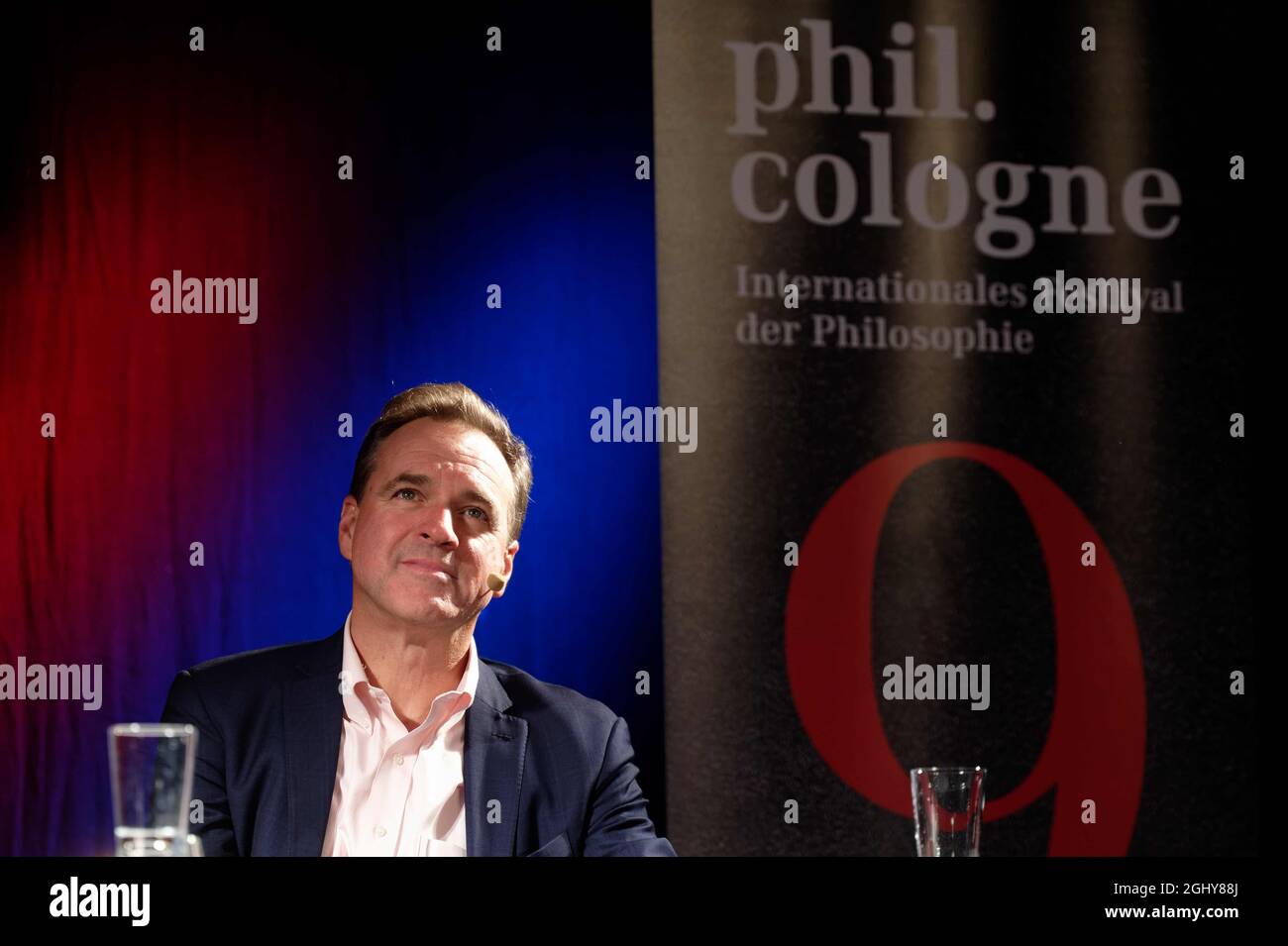 Cologne, Germany. 07th Sep, 2021. Historian Niall Ferguson sits on the ...