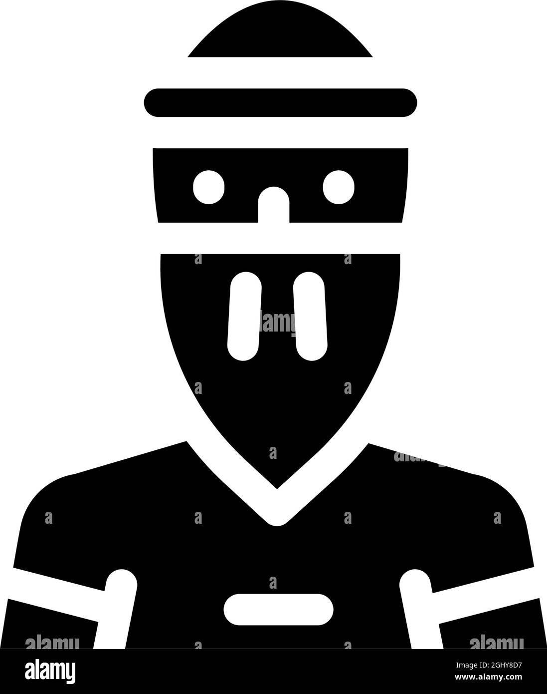 bandit man glyph icon vector illustration Stock Vector Image & Art - Alamy