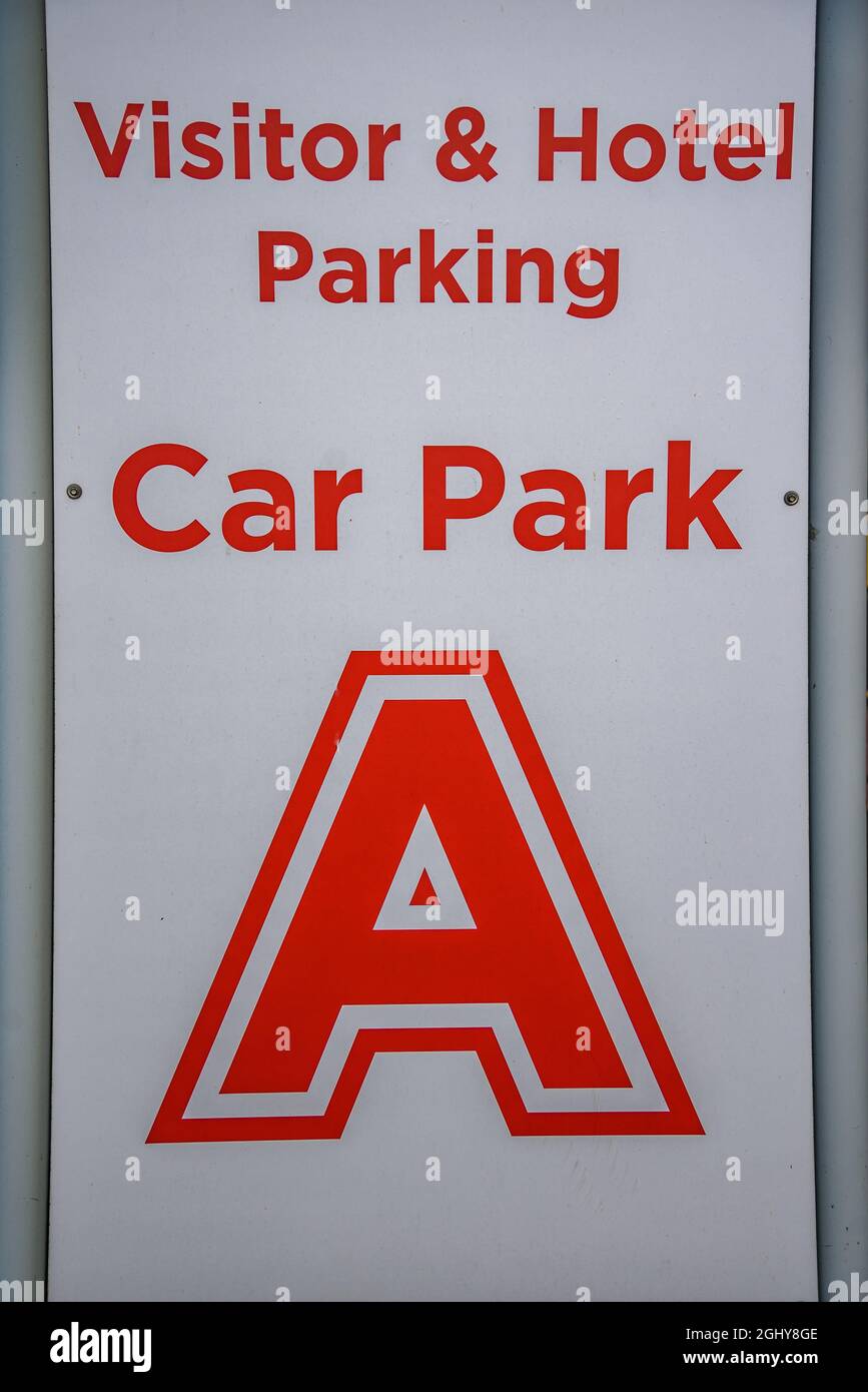 Car Parking sign for car park A Stock Photo - Alamy