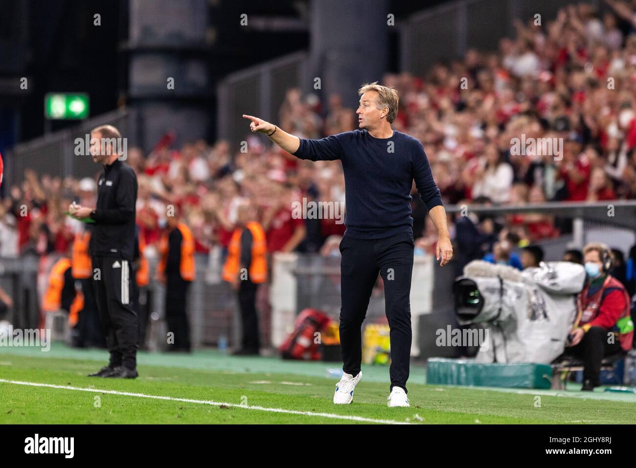 Copenhagen, Denmark. 07th Sep, 2021. Head coach Kasper Hjulmand of ...