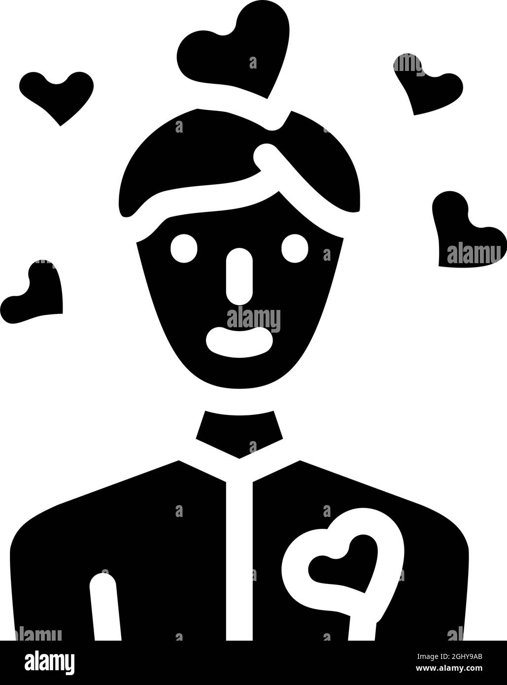 love man glyph icon vector illustration Stock Vector Image & Art - Alamy