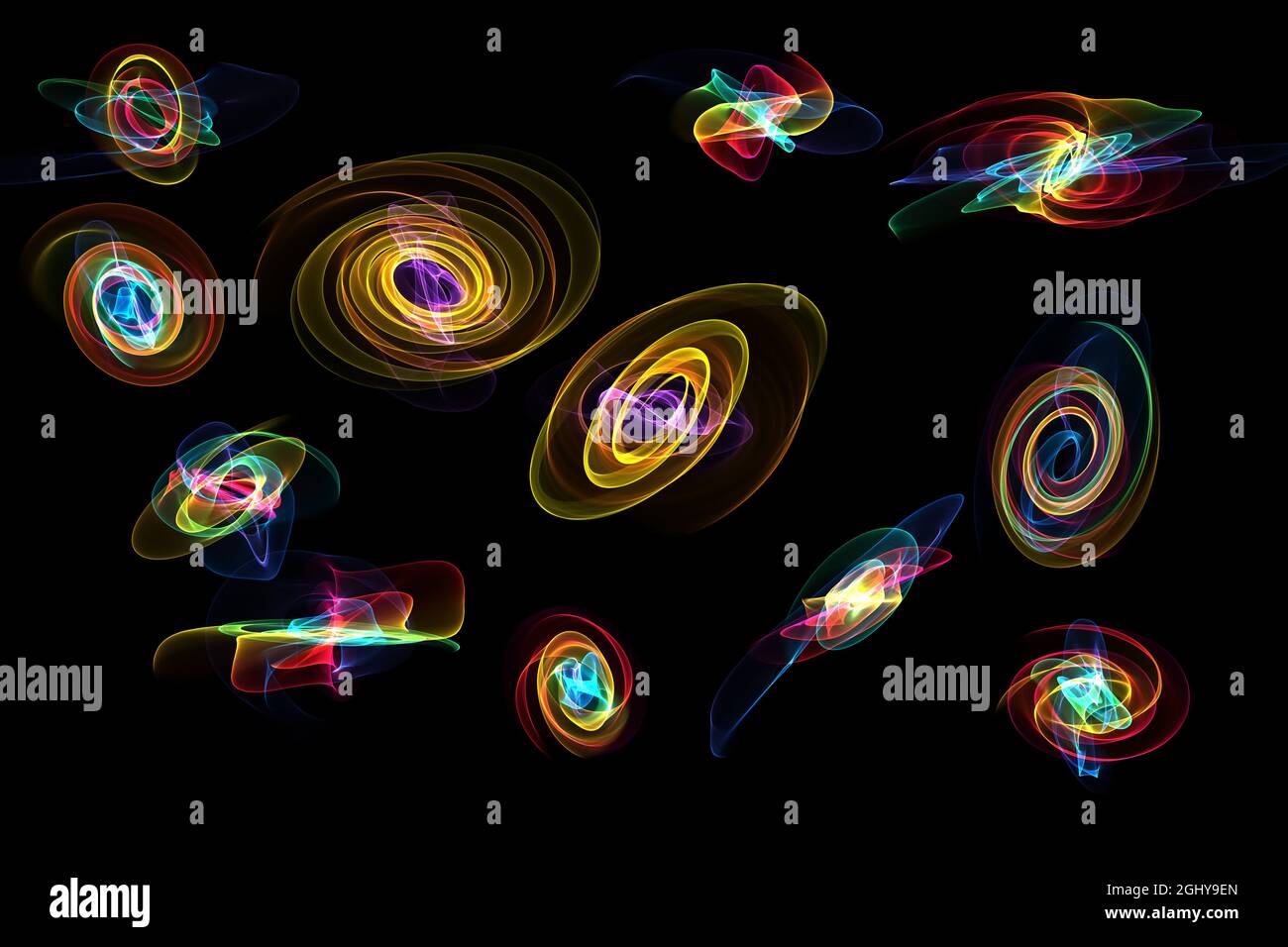 Galaxy Collection. Spiral galaxies background. Whirlpool galaxy ...
