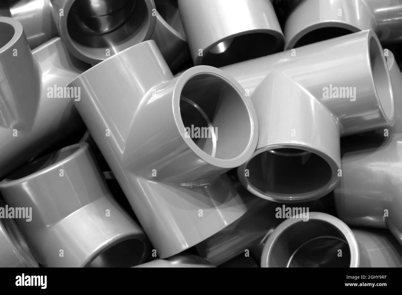 Polypropylene pipes installation Black and White Stock Photos & Images ...