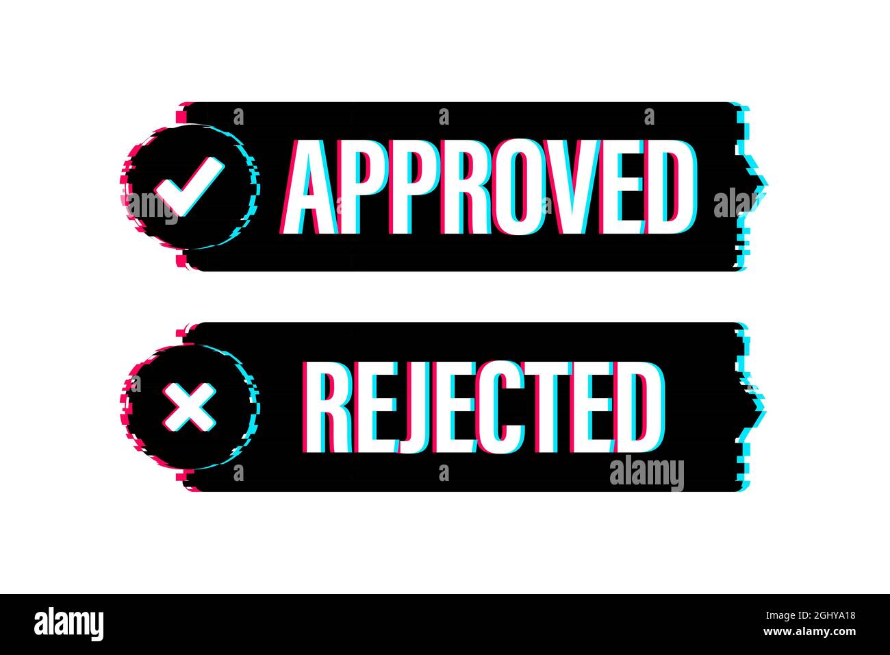 Accepted rejection Stock Vector Images - Alamy