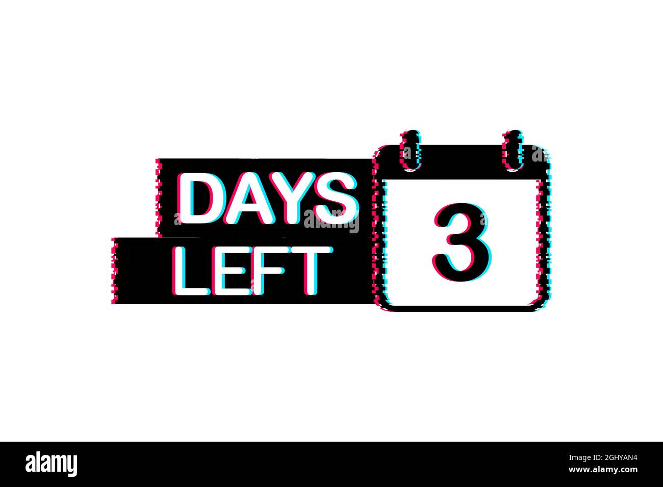 3 days left text Cut Out Stock Images & Pictures - Alamy