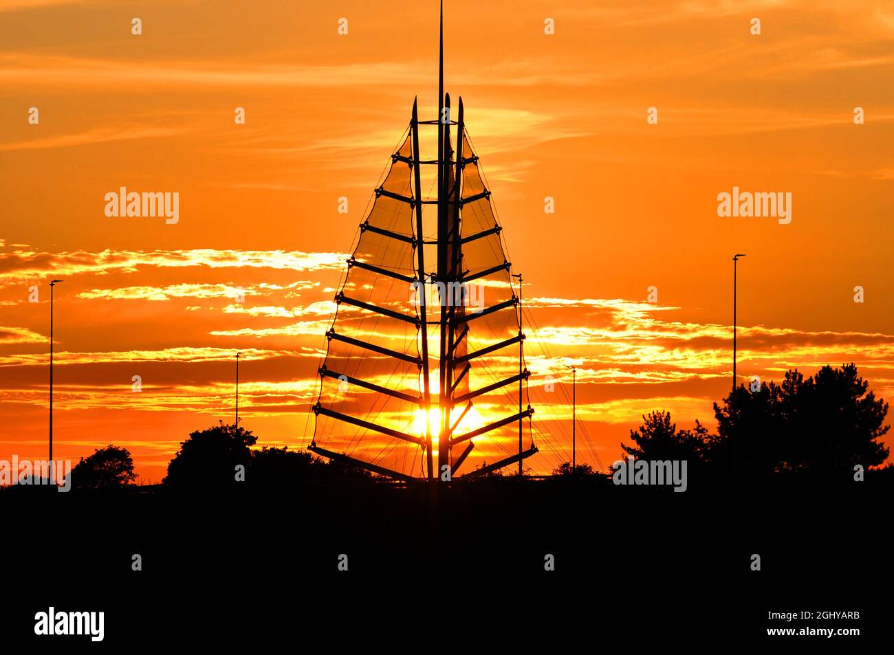 THE TRIMAST, SAILS OF THE SOUTH THE GATEWAY TO PORTSMOUTH ON THE M275 ...