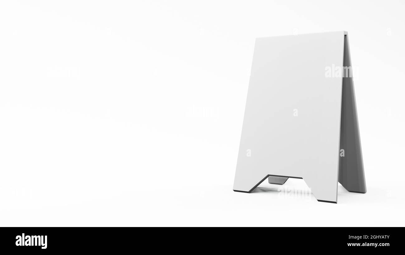 white storefront sign on white background , 3D rendering Stock Photo ...