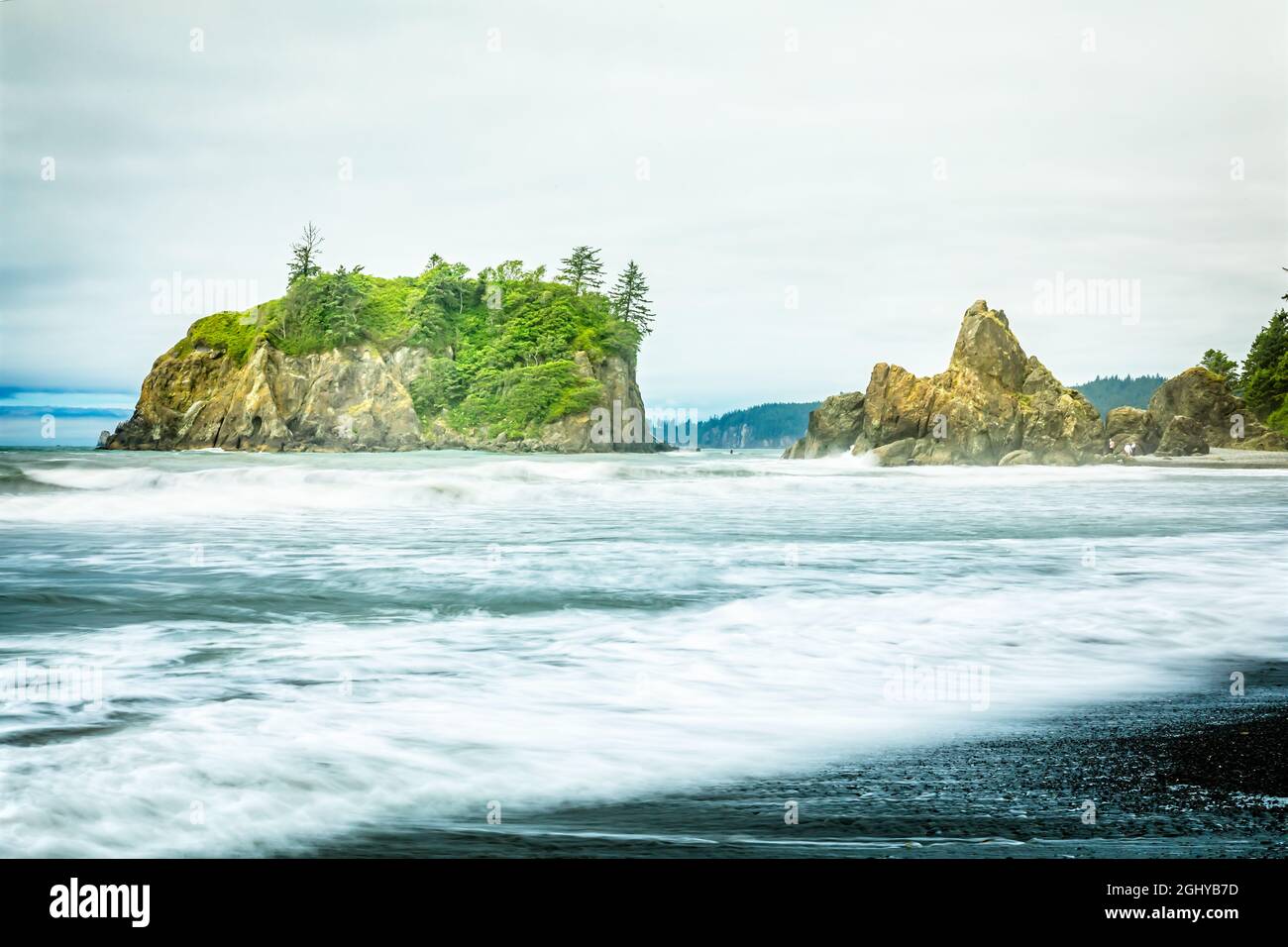 Ruby beach on the West Coast, Olympic National Park, Washington Stock ...