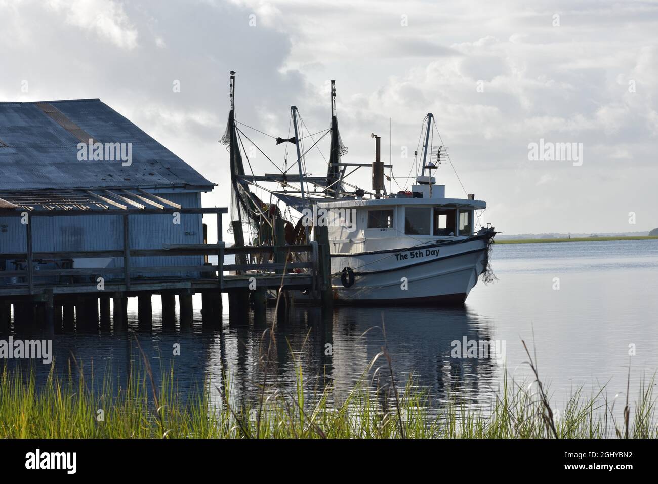 Boat in Harbor Stock Photo - Alamy
