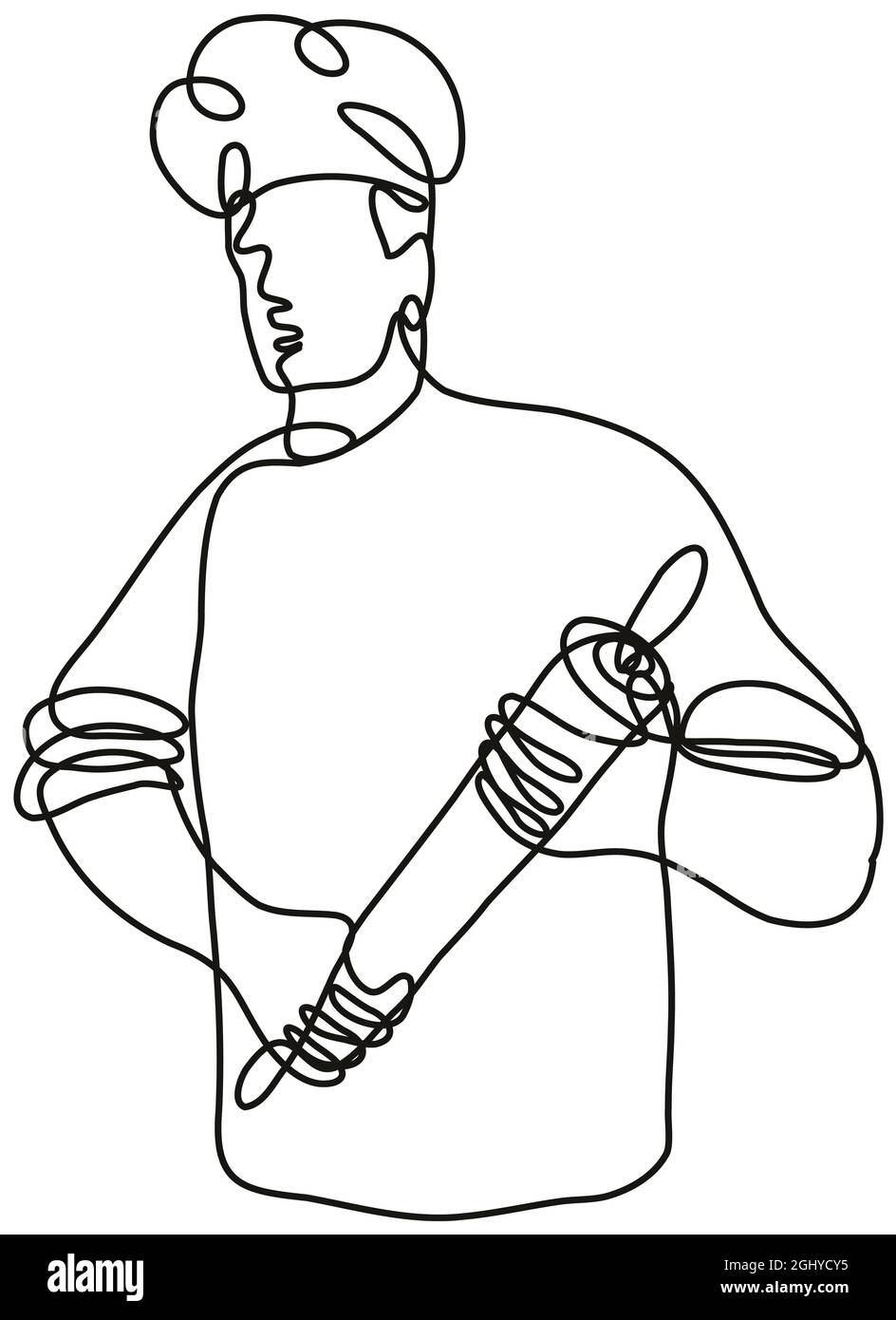 Chef cook doodle illustration hi-res stock photography and images - Alamy