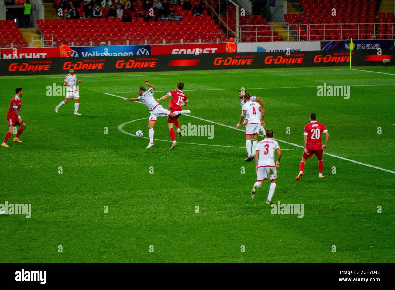 MOSCOW, RUSSIA - SEPTEMBER 7, 2021 Otkrytie Arena Stadium. Qualifying ...