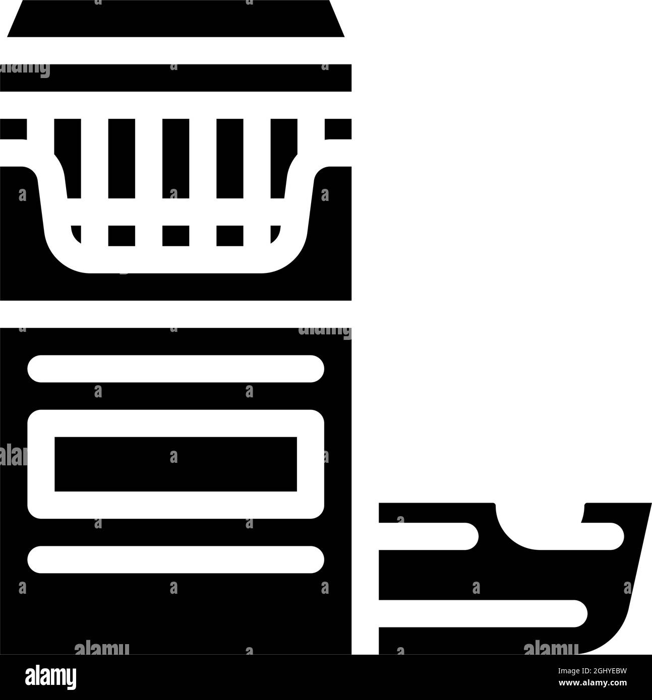 cigarettes and ash tray glyph icon vector illustration Stock Vector ...