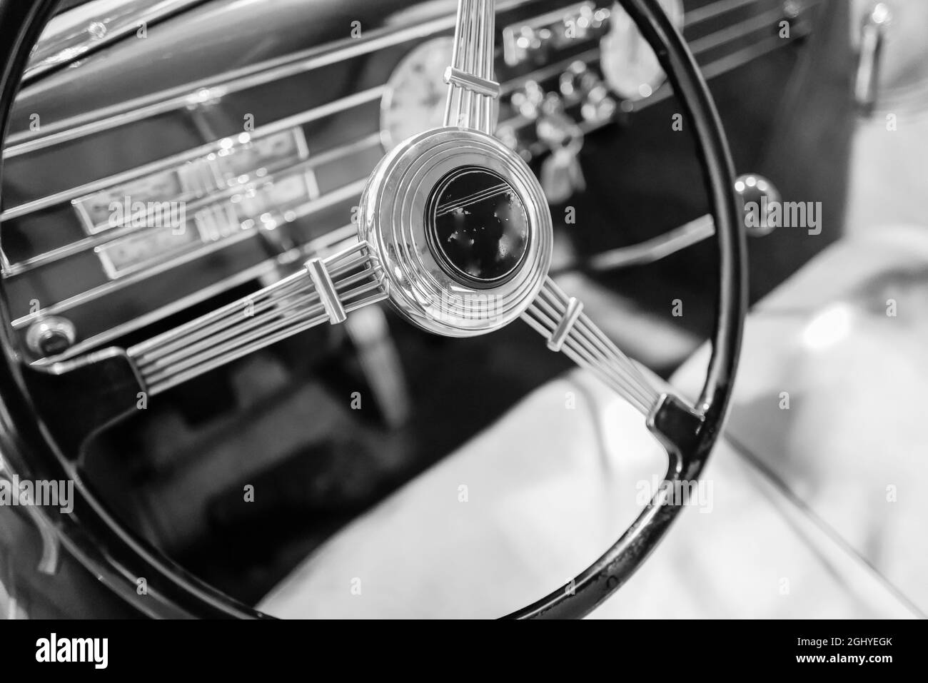 Car interior Black and White Stock Photos & Images - Alamy