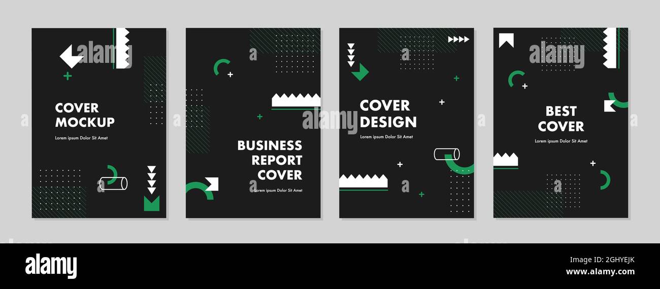 Set of abstract creative artistic templates. Universal cover Designs ...