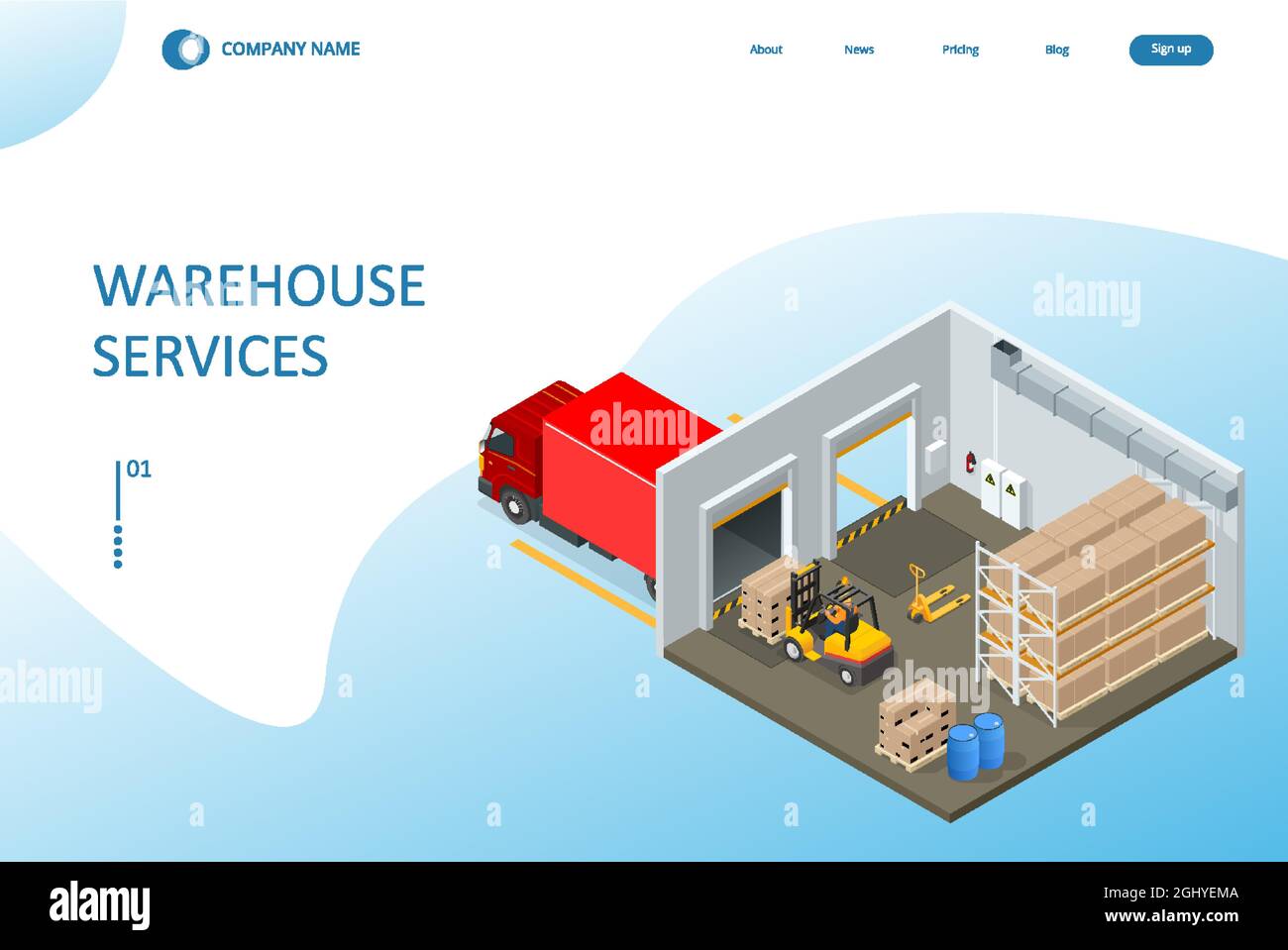 Isometric Logistics and Warehouse. Modern Warehouse Storage. Logistic ...