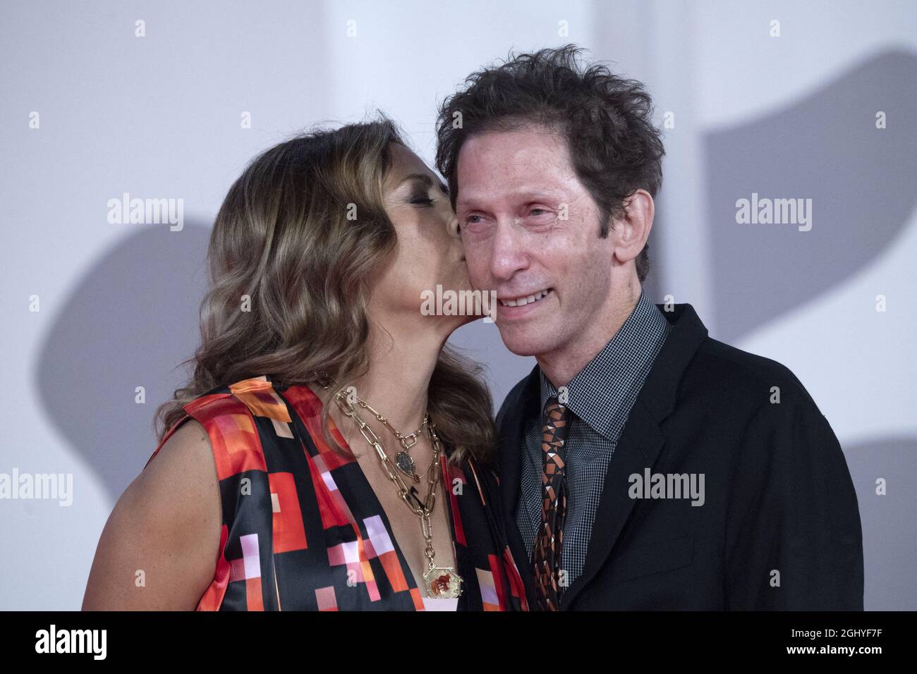 Venice, Italy, September 07, 2021.Tim Blake Nelson and Lisa Nelson ...