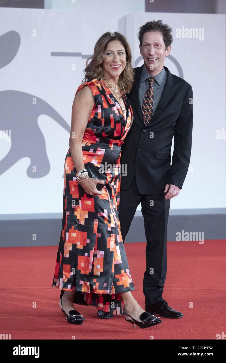 Venice, Italy, September 07, 2021.Tim Blake Nelson and Lisa Nelson ...