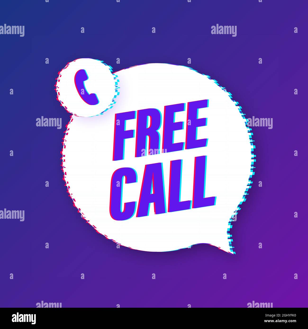 Free call. Information technology. Telephone glitch icon. Customer ...