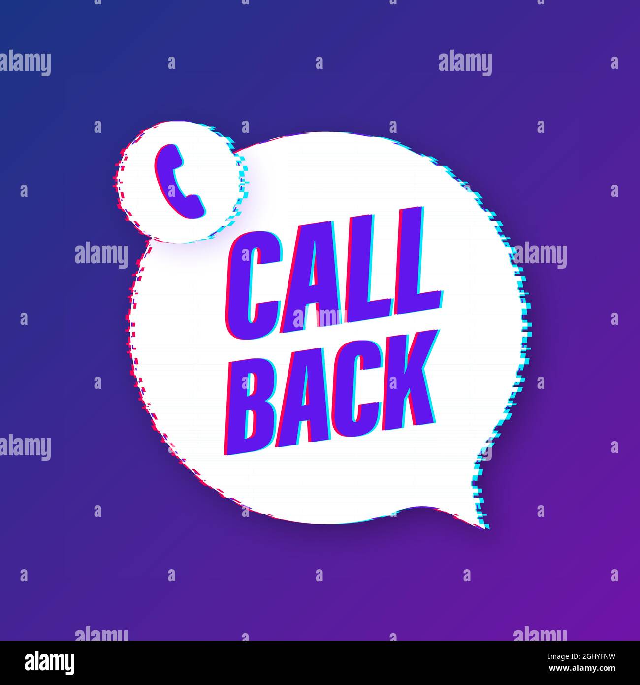 Call back. Information technology. Telephone glitch icon. Customer ...
