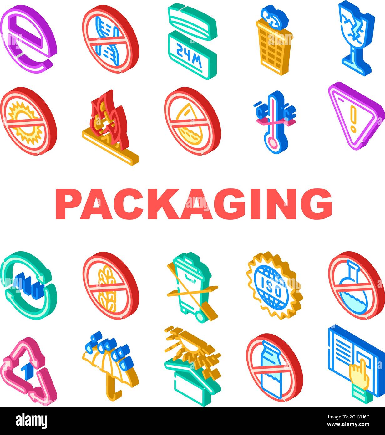Packaging Industrial Marking Icons Set Vector Stock Vector Image & Art ...