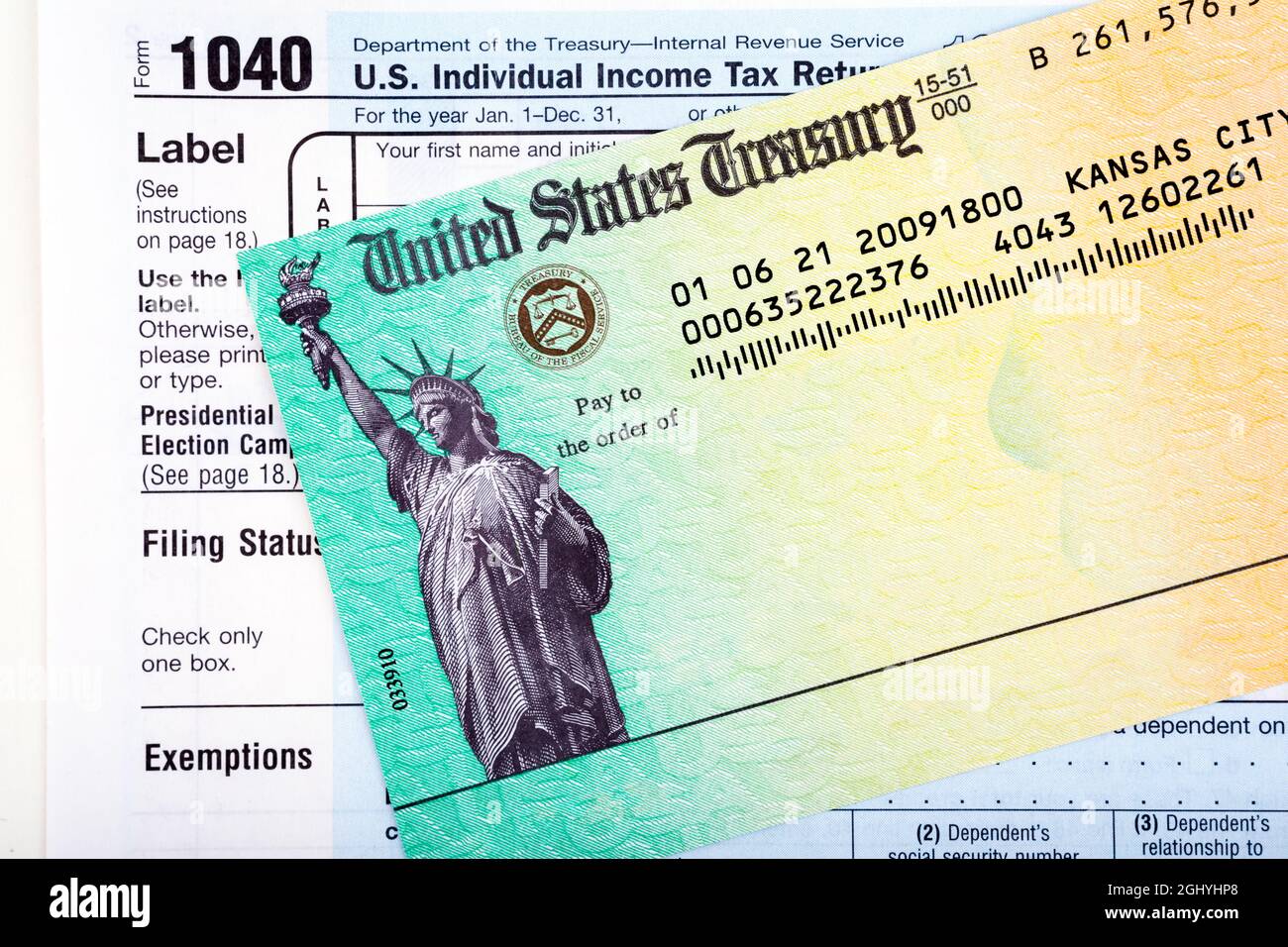 U.s. treasury check hi-res stock photography and images - Alamy