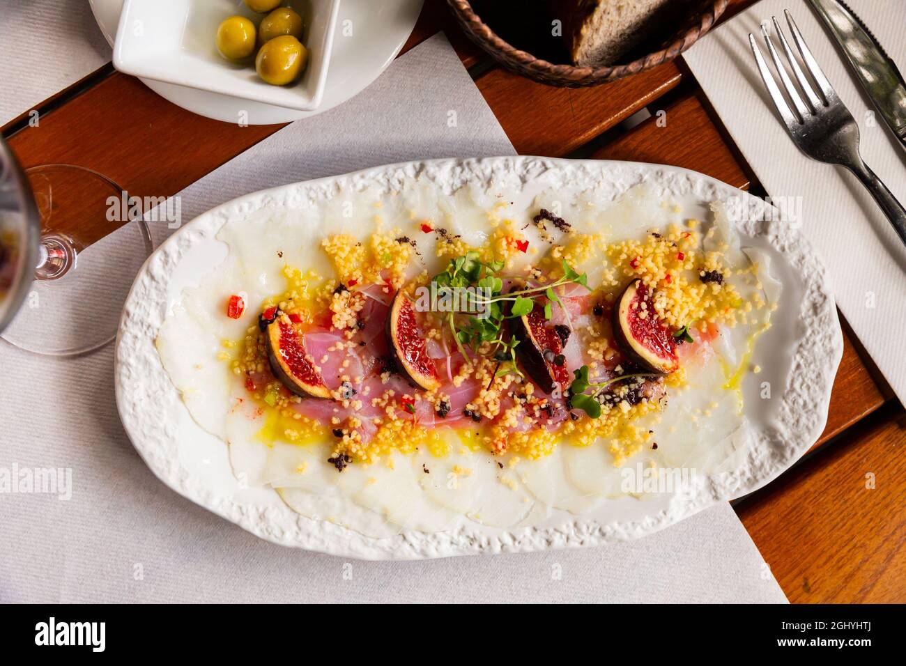 Carpaccio cod fish hi-res stock photography and images - Alamy