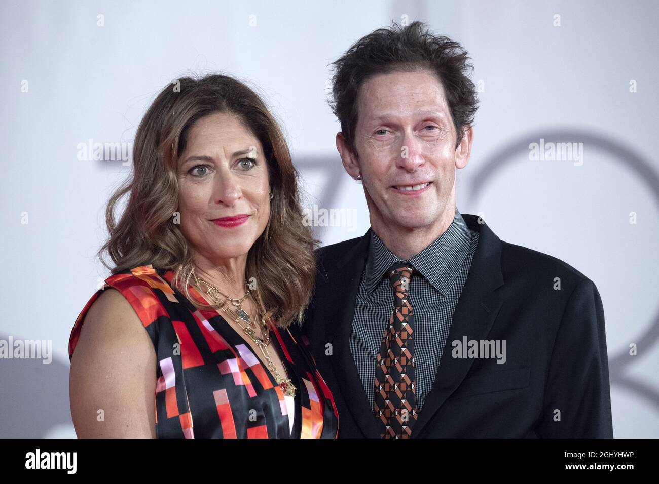 Venice, Italy. 07th Sep, 2021. Tim Blake Nelson and Lisa Nelson ...